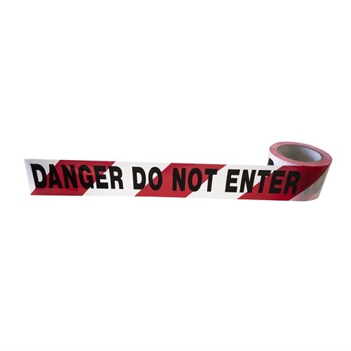 Frontier Safety Tape DANGER DO NOT ENTER Red White 100M Roll