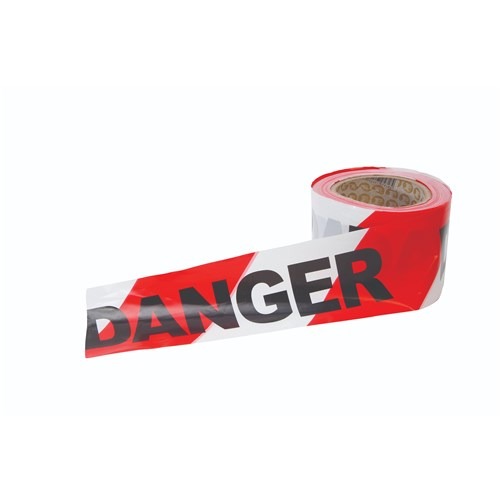 Frontier Safety Tape DANGER Red White 100M Roll